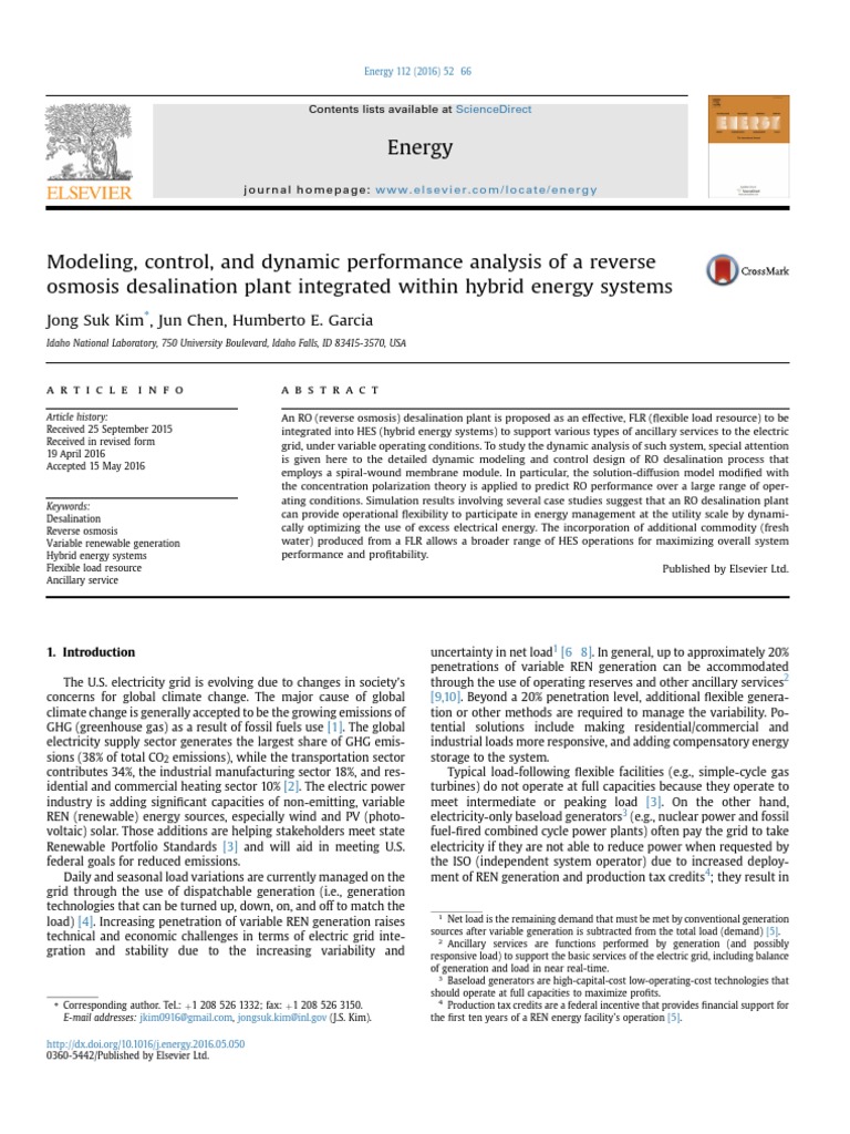 Modeling, Control, and Dynamic Performance Analysis of A Reverse | PDF ...