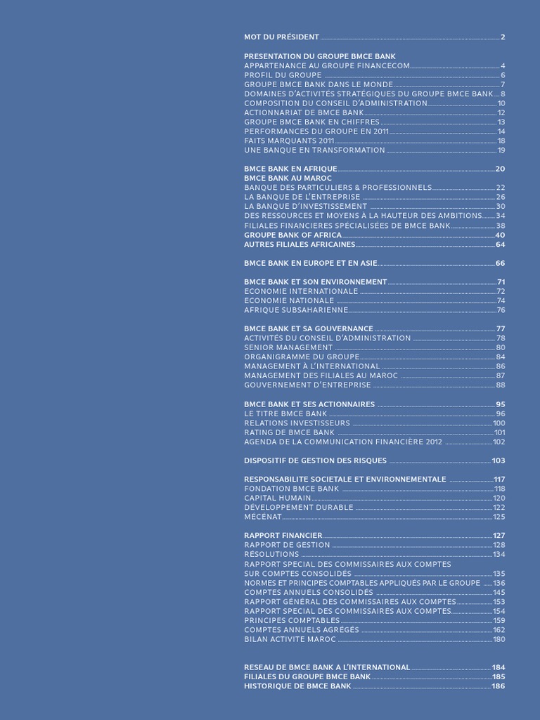 Rapport Bmce | PDF | Banques | Maroc