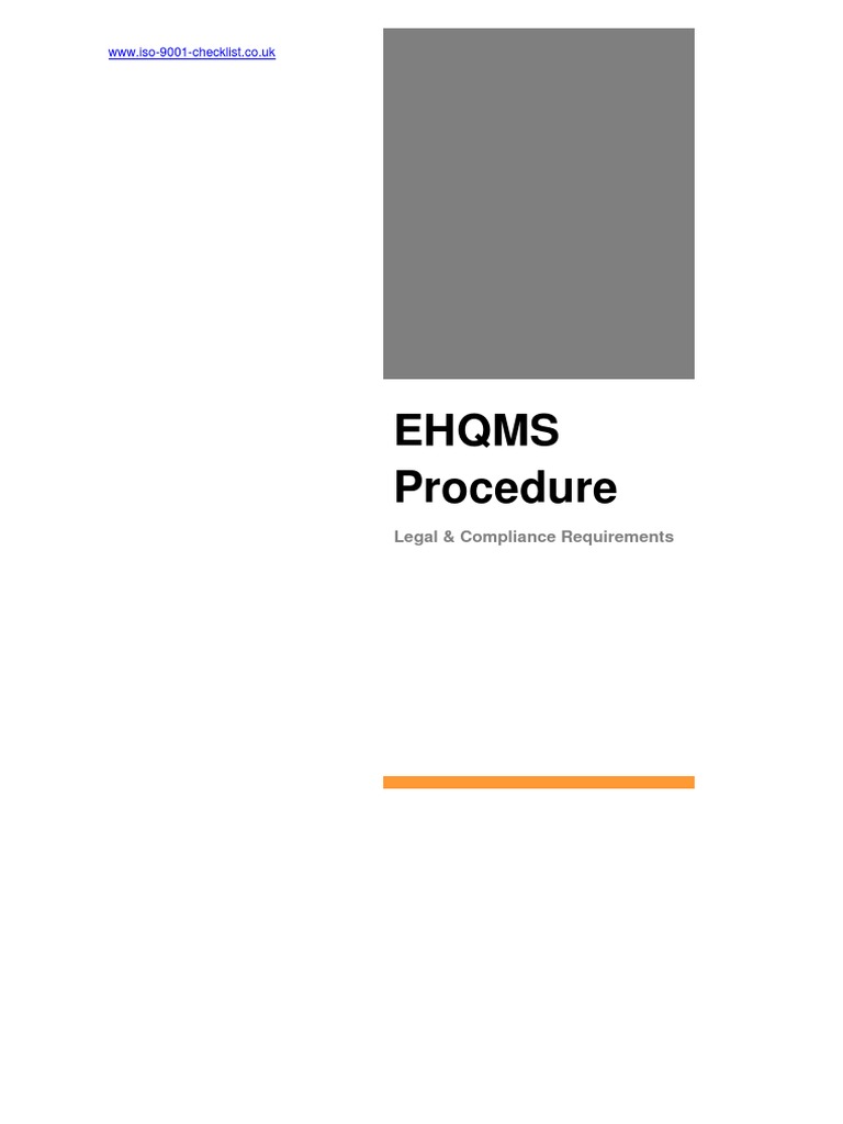 EHQMS Compliance Obligation Procedure Sample | PDF | Regulatory ...