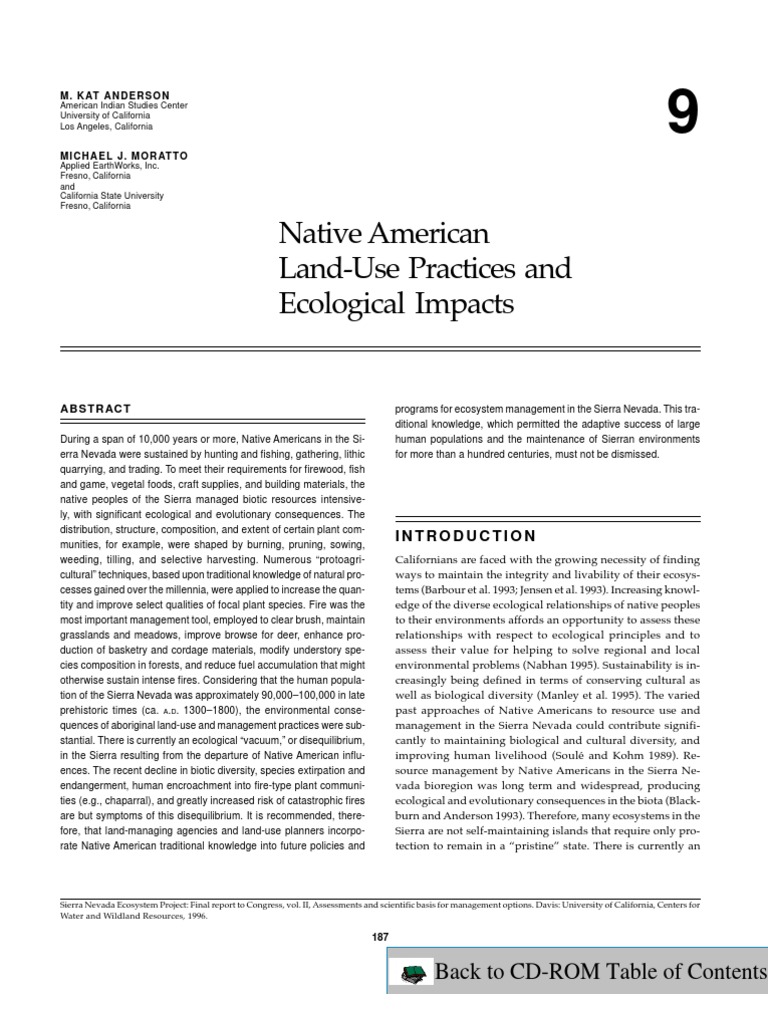 Native American Land Use Practices | PDF | Ecology | Ecosystem