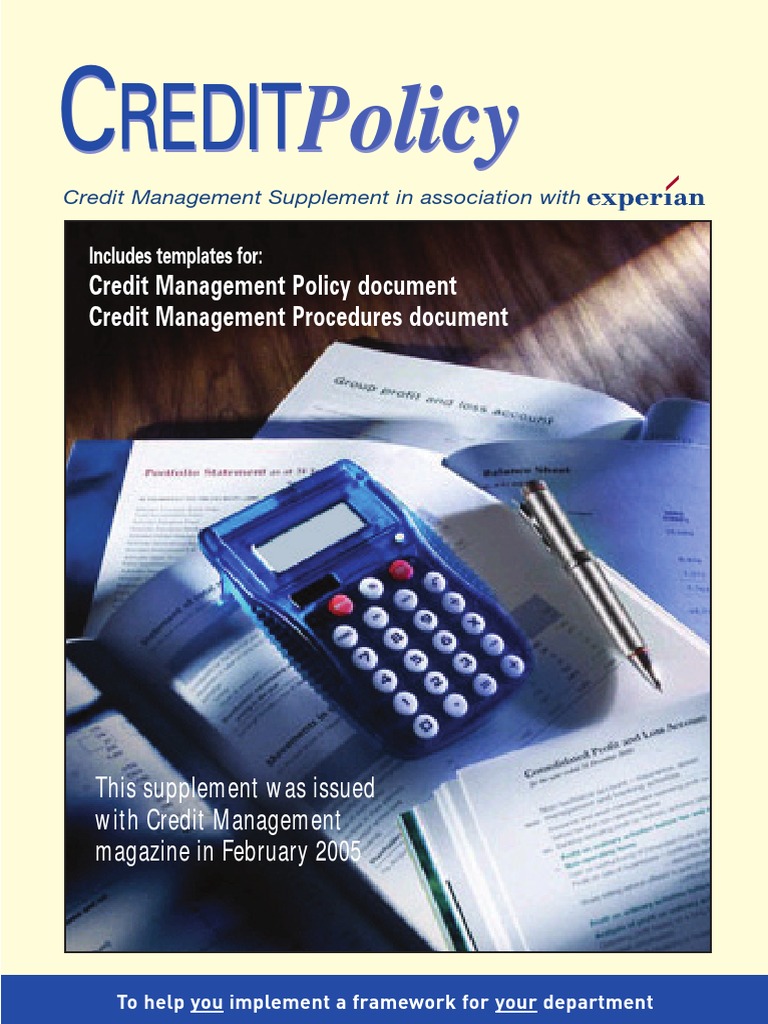 Credit Policy Supplement | PDF | Credit | Finance & Money Management