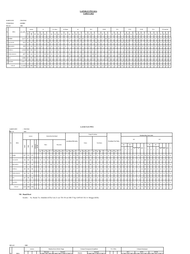 Contoh Lap PWS Kia | PDF