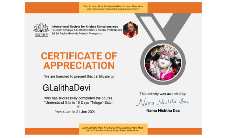 1 Understand Gita In 18 Days Telugu Batch 8 Pdf