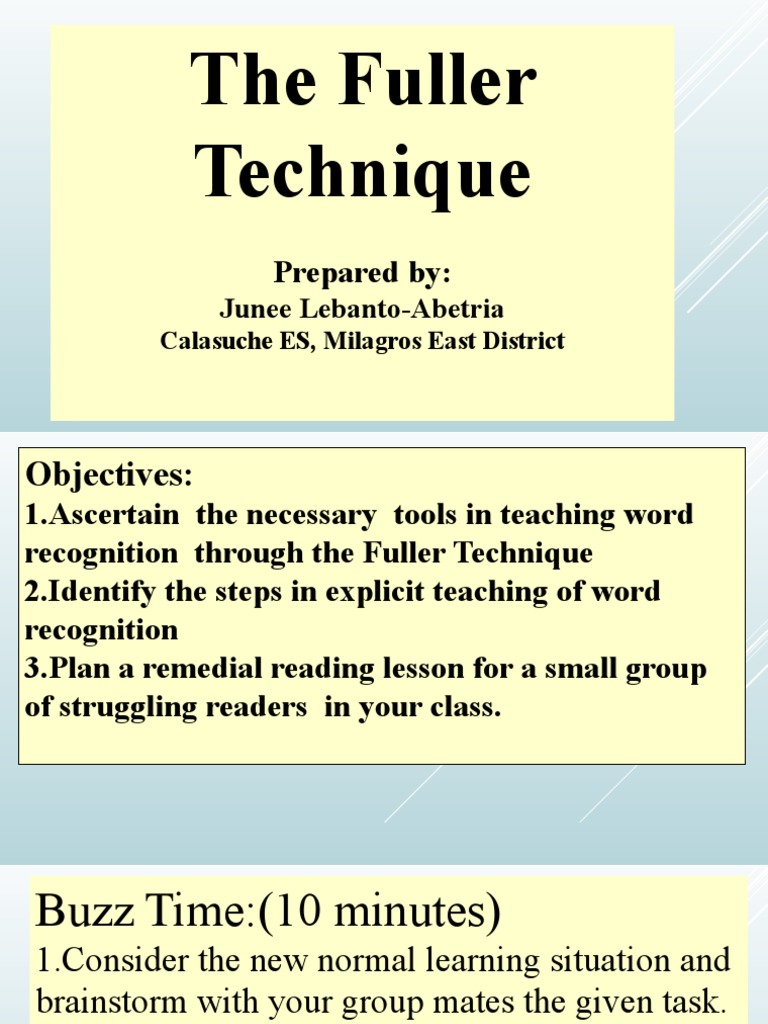 A Comprehensive Guide to Applying the Fuller Technique for Remedial ...
