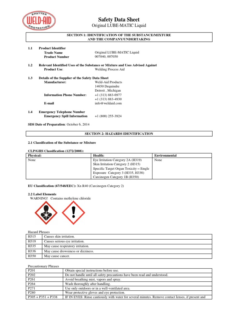 Msds LubeMatic Liquid | PDF | Firefighting | Toxicity