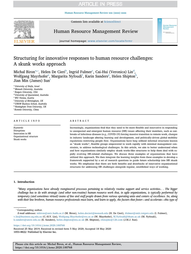 Human Resource Management Review | PDF | Human Resource Management ...