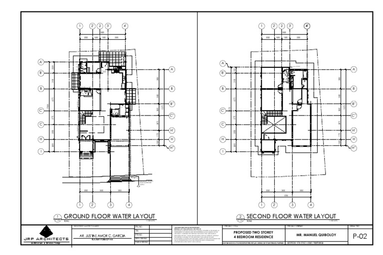 P-02 - GROUND _ SECOND FLOOR WATER LAYOUT-P-02 - GROUND _ SECOND FLOOR ...
