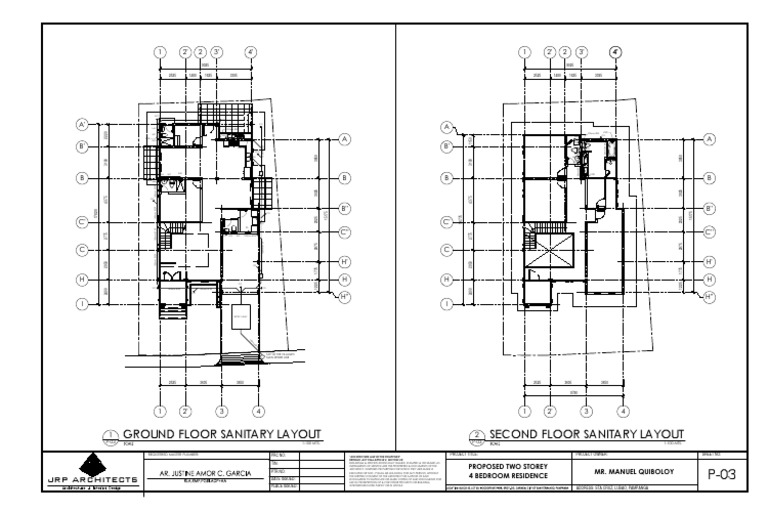 P-03 - GROUND _ SECOND FLOOR SANITARY LAYOUT-P-03 - GROUND _ SECOND ...