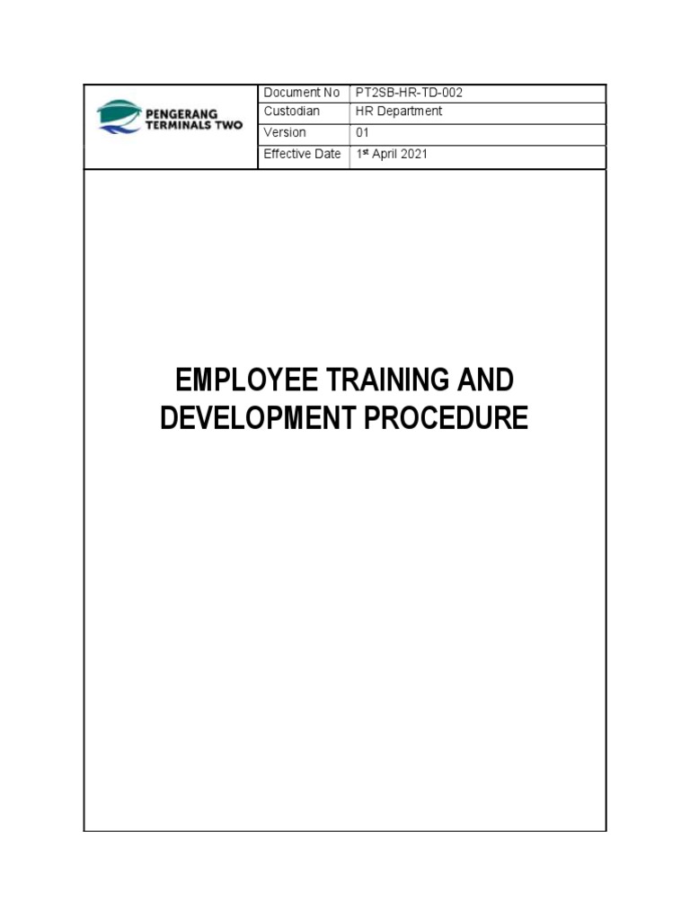 Employee Training Procedure Guide | PDF | Per Diem | Human Resource ...