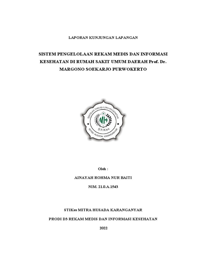 21.0.a.1543-Konsultasi Ke-2 Laporan Kunjungan Lapangan | PDF | Kesehatan Holistik | Sains ...