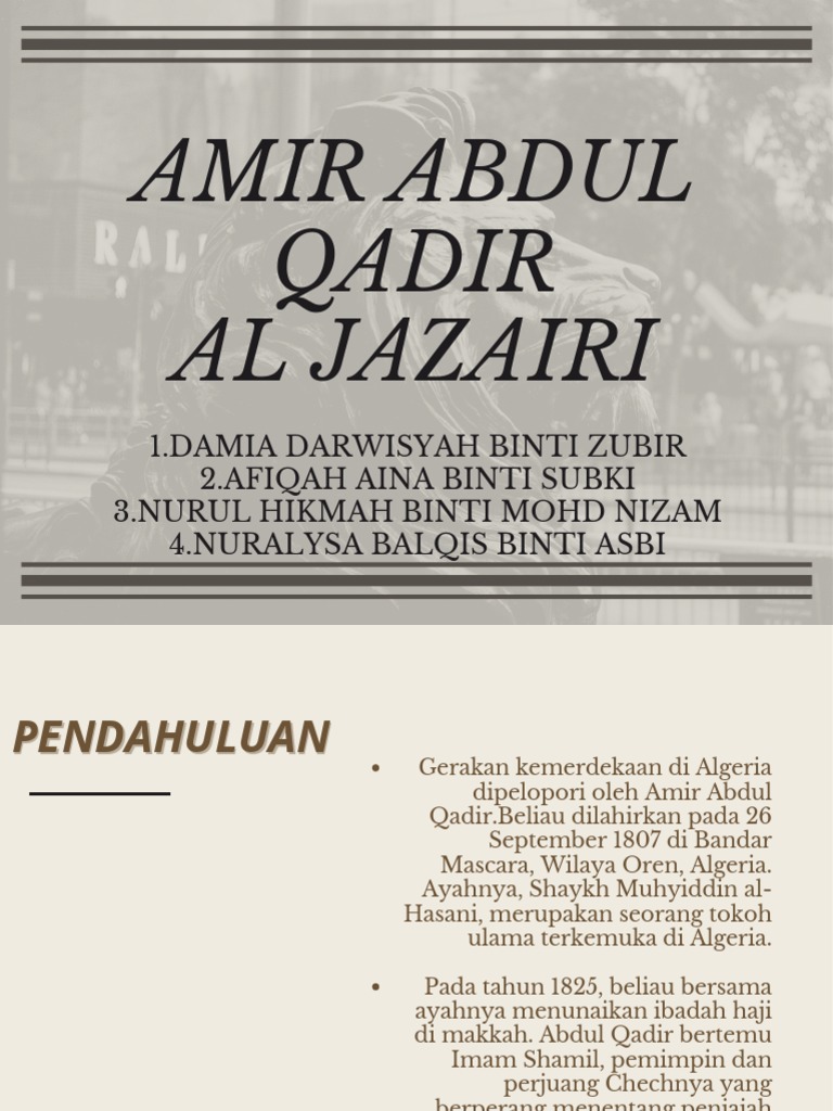 Abdul Qadir Al Jazairi | PDF | Sejarah