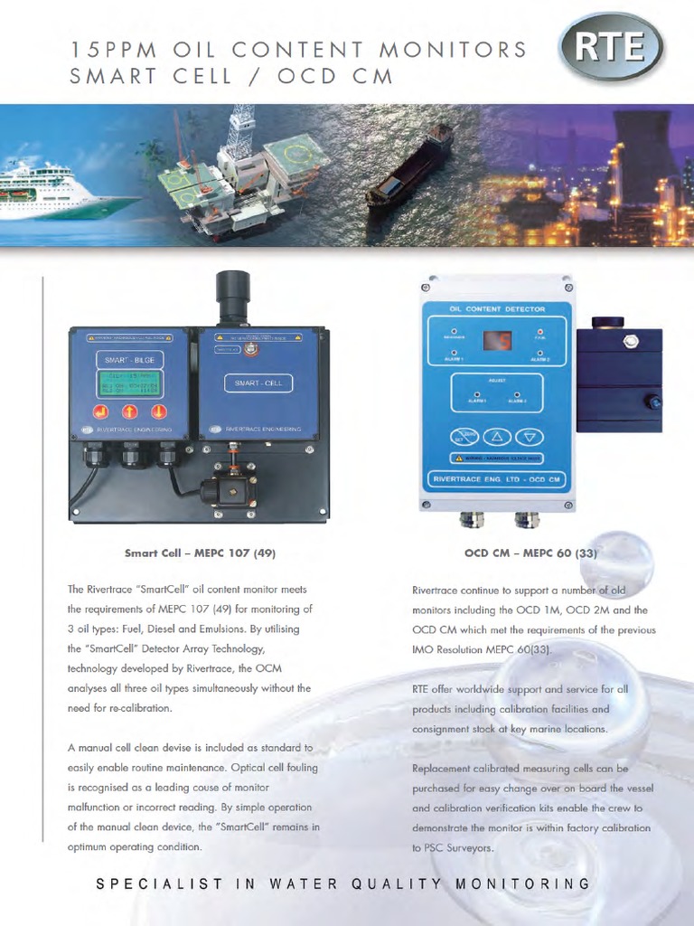 Smart Cell - OCD CM Bilge Oil Content Monitors-Sm1 | PDF