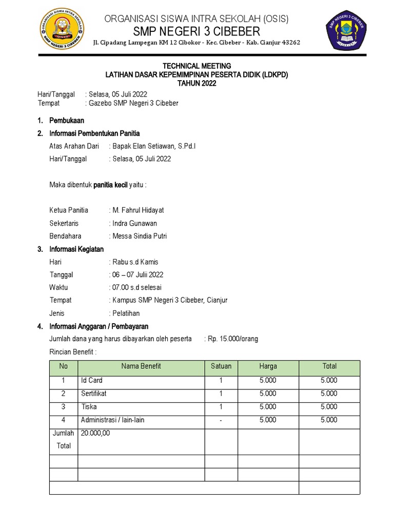 Materi Technical Meeting LDKPD 2022 | PDF | Karier & Perkembangan | Bisnis