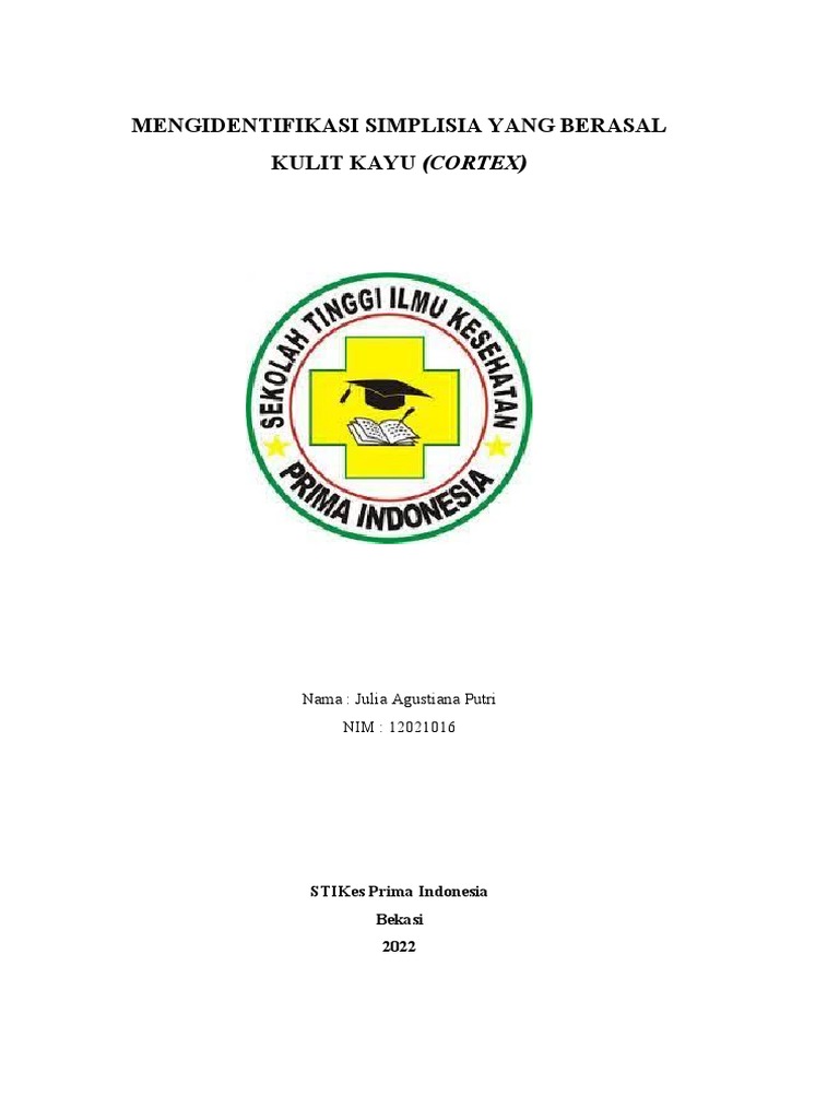 Laporan Farmakognosi Cortex | PDF