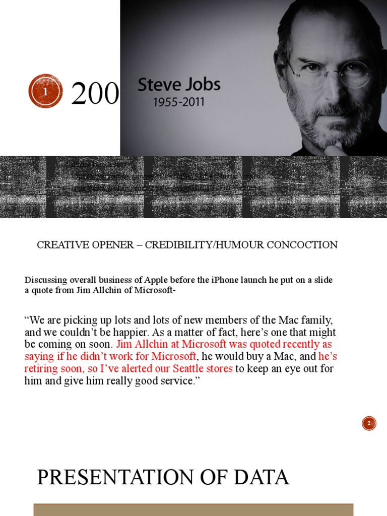 Steve Jobs' 2007 iPhone Launch Presentation | PDF | I Phone | I Pod