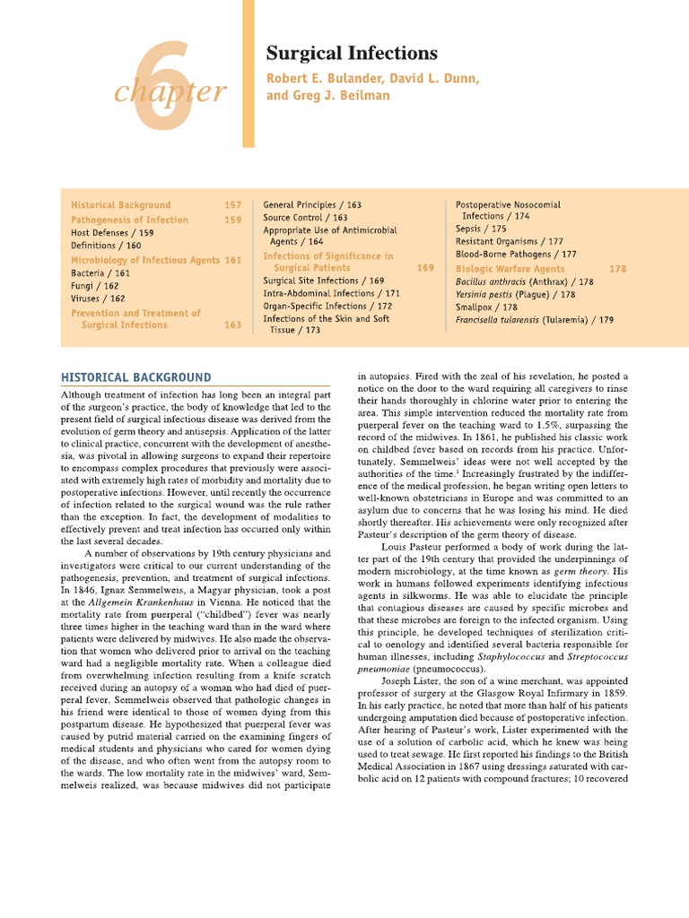 Schwartz's Principles of Surgery - Surgical Infections (P. 157-179) | PDF