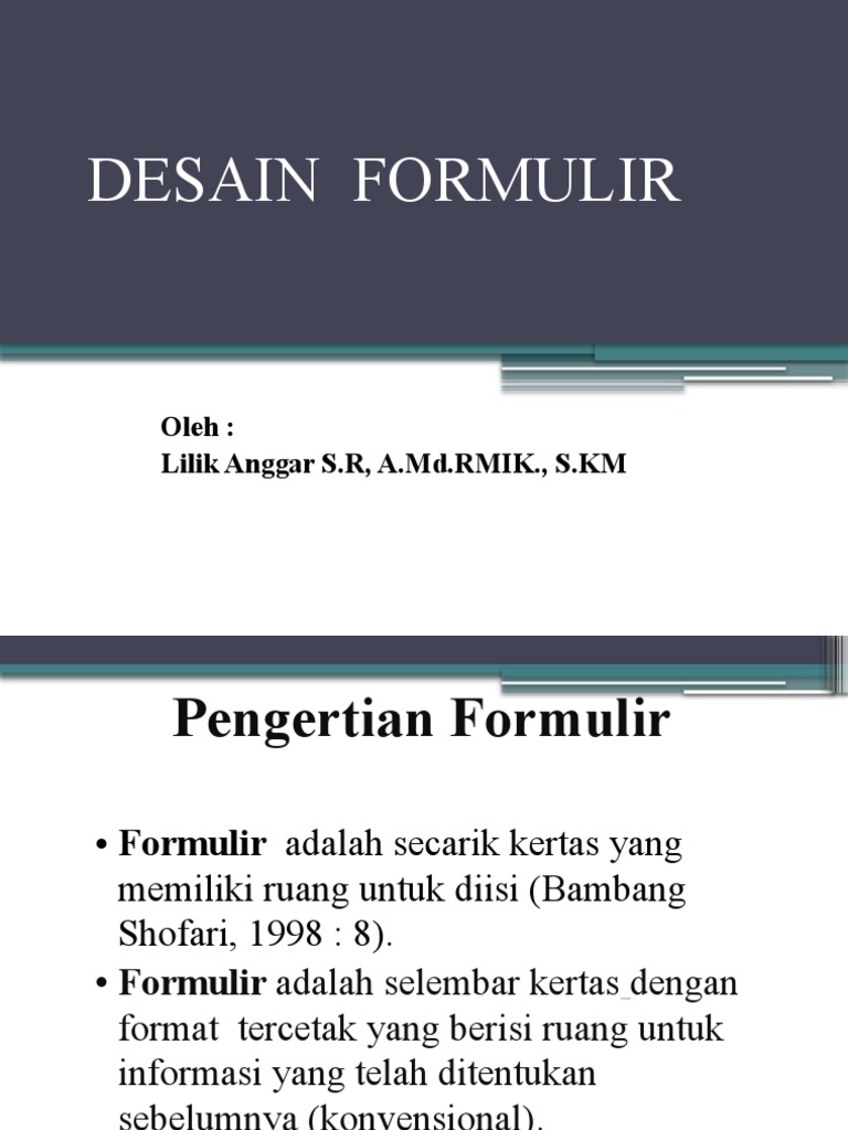 Desain dan Manfaat Formulir Rekam Medis | PDF | Seni