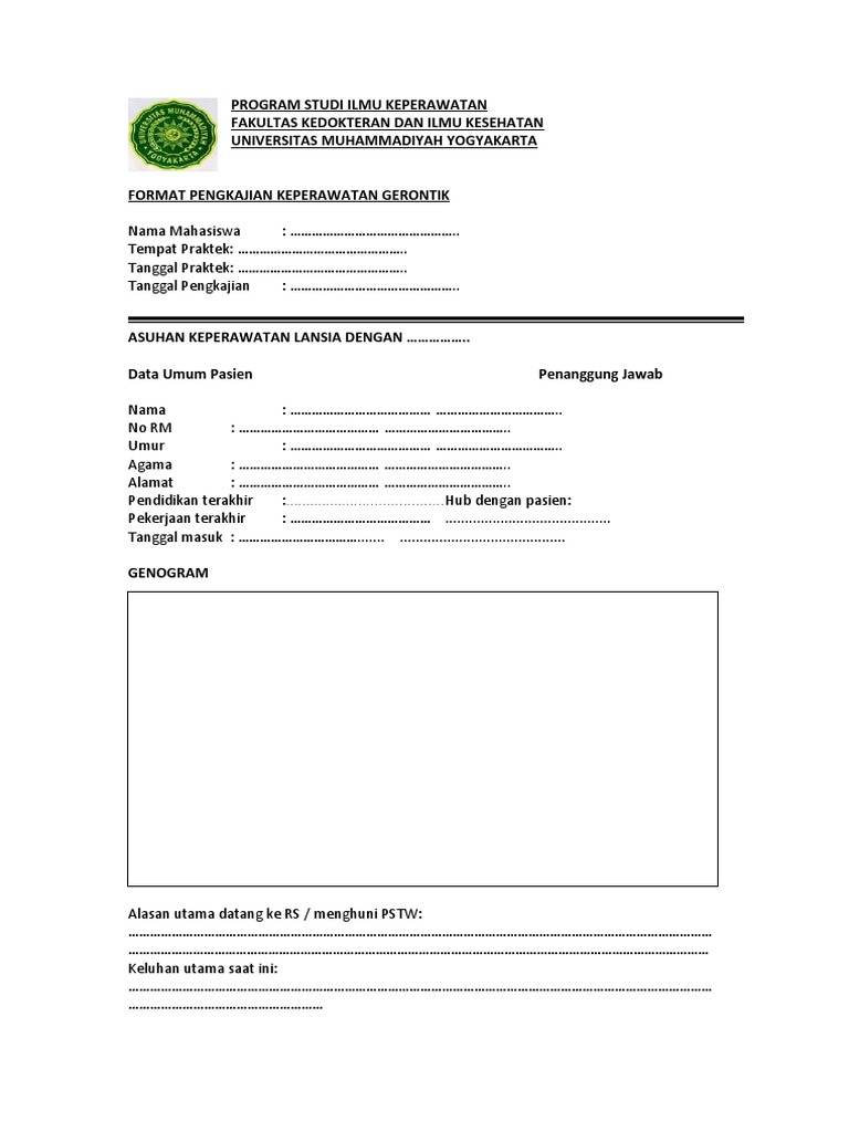 Pengkajian Gerontik | PDF