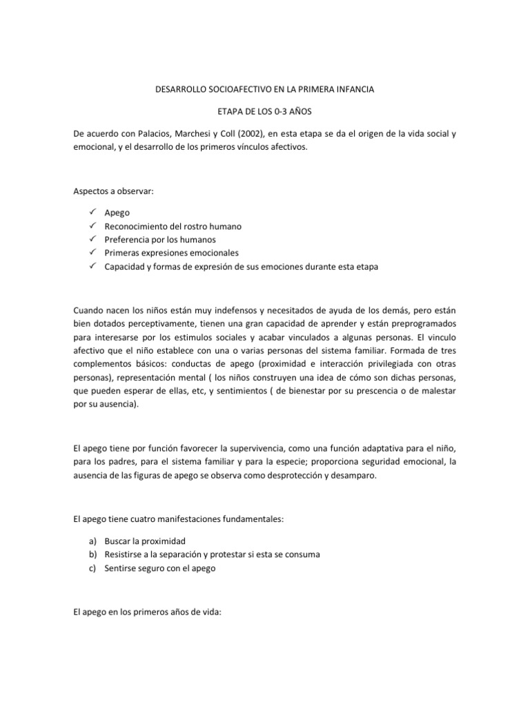 Texto ilegible y confuso | PDF | Teoría de apego | Infancia