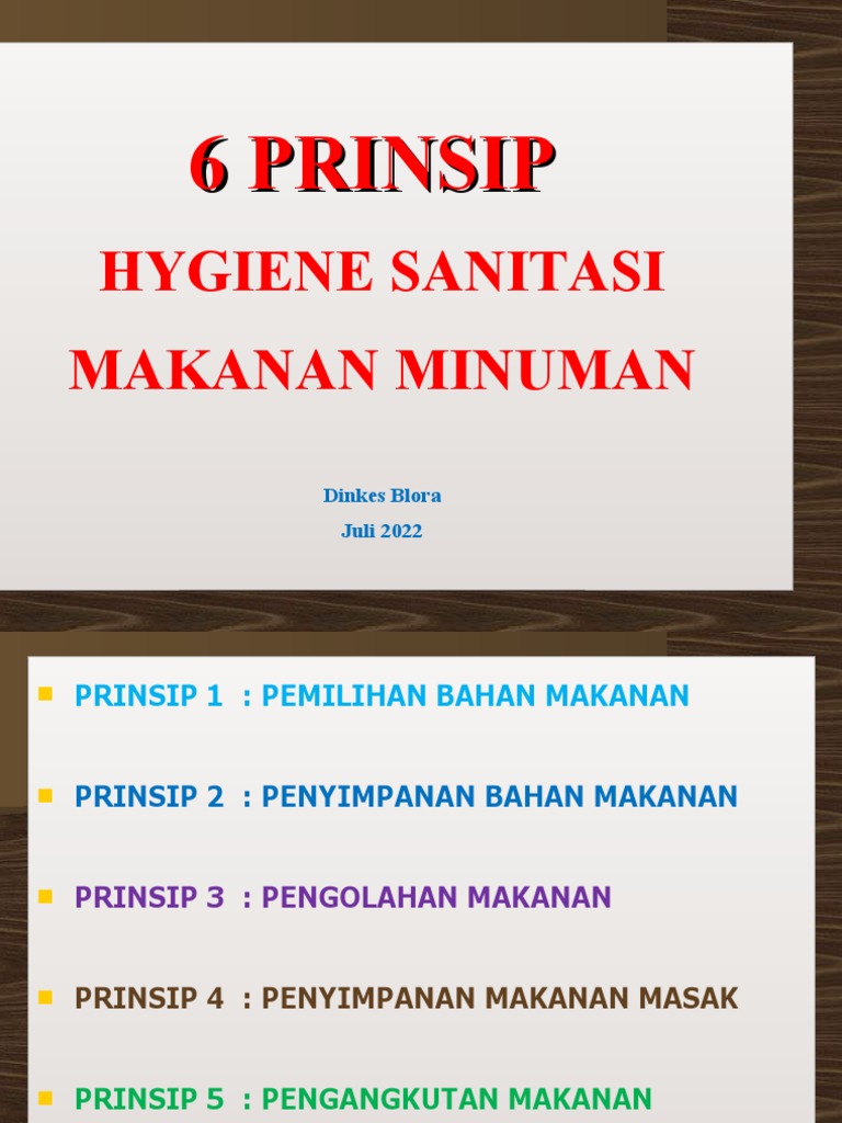 6 Prinsip HSP | PDF | Memasak, Makanan, & Anggur | Kesehatan Holistik