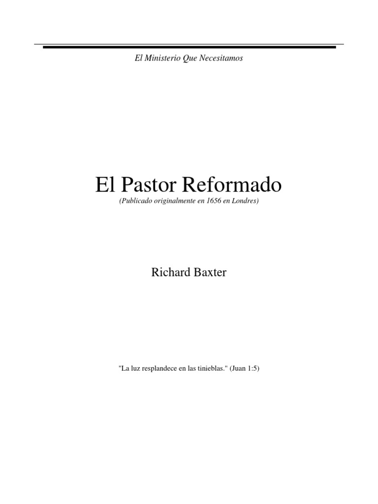 El Pastor Reformado | PDF