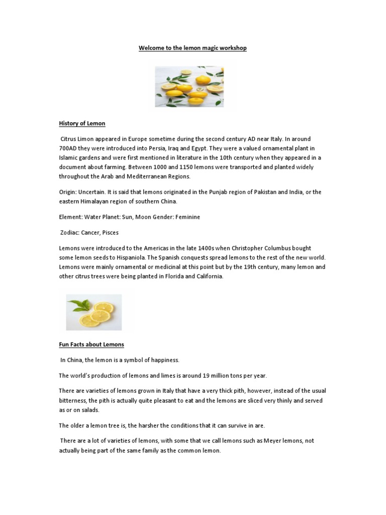 A Comprehensive Guide to the Magical Properties and Uses of Lemons ...