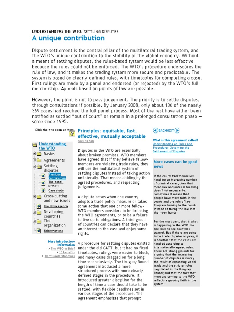 Understanding The Wto | PDF | World Trade Organization | International ...