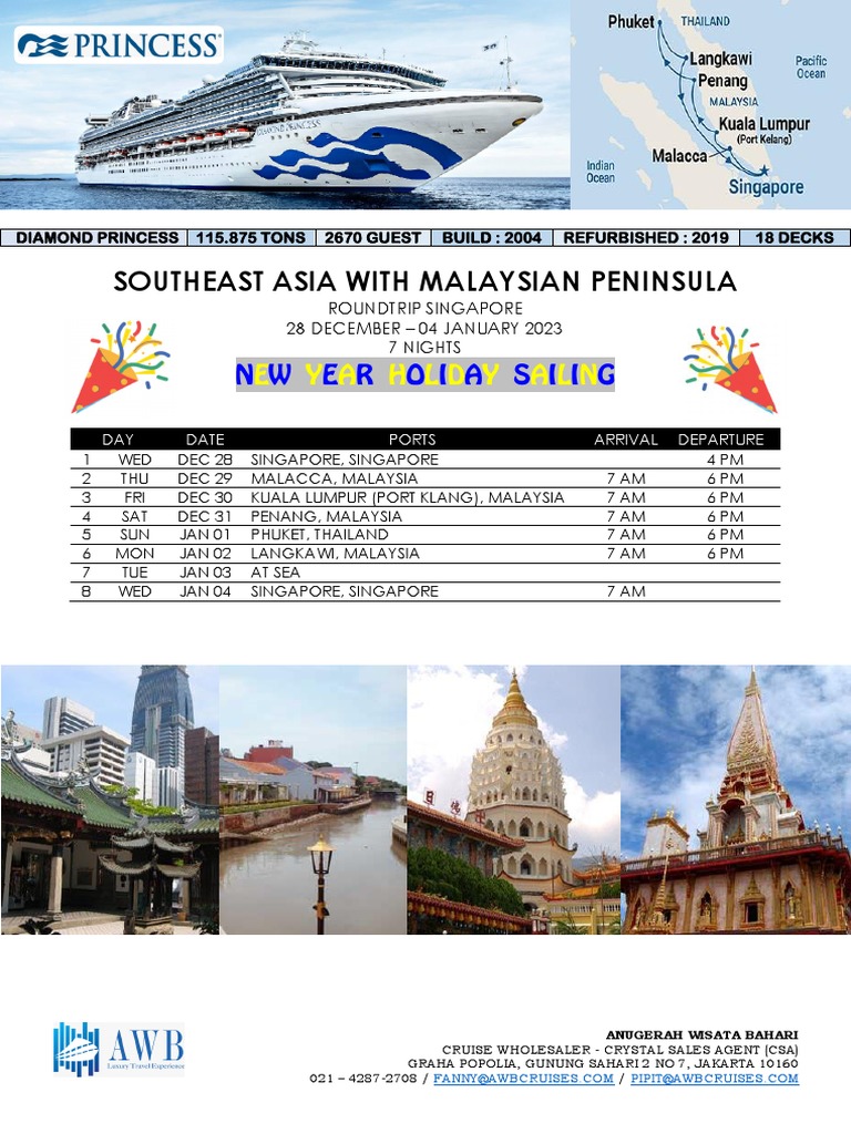 Princess Cruise - Southeast Asia 2022 - B | PDF | Malaysia