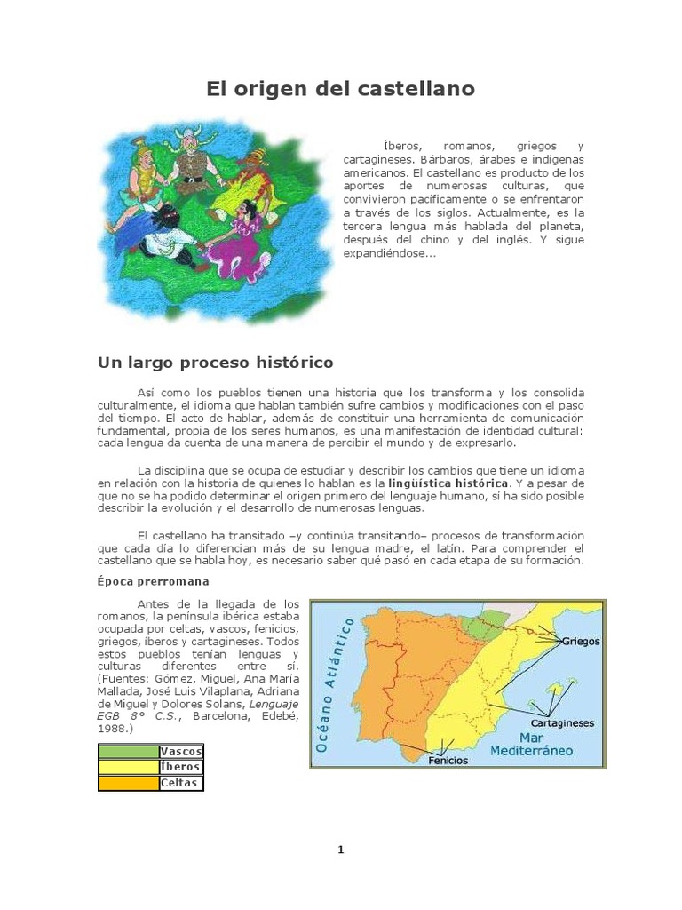 El Origen Del Castellano | PDF | Lengua española | Bárbaro