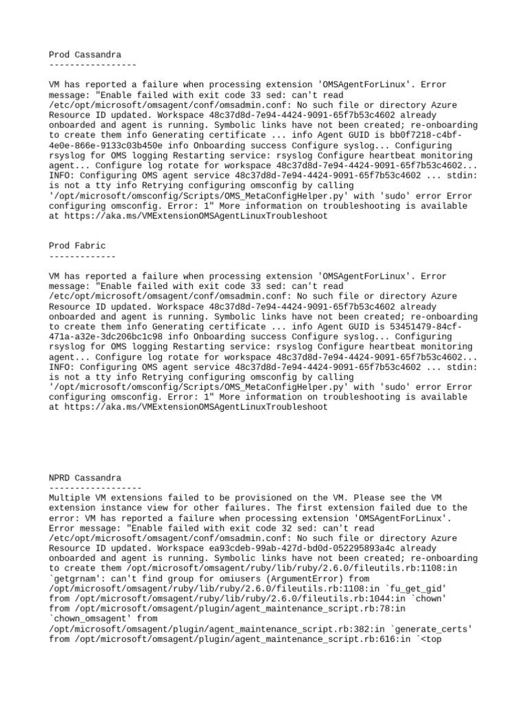 OMS Agent Configuration Errors | PDF | Computer Architecture | Computer ...