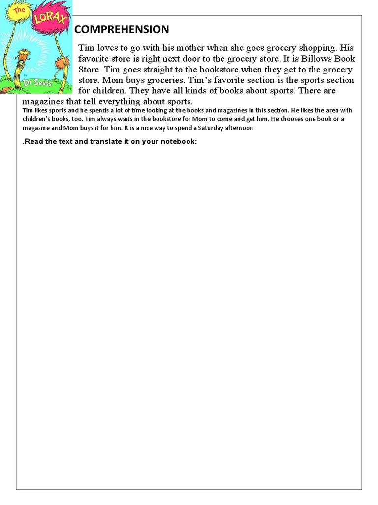 Reading Comprehension For Beginner and Elementary Reading Comprehension ...