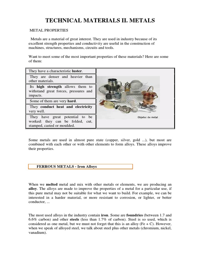 An In-Depth Look at the Properties and Applications of Common Metals ...