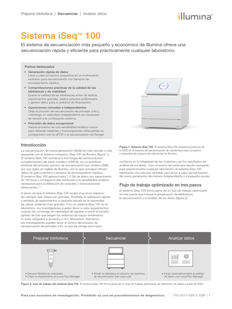 Iseq 100 Sequencing System Spec Sheet 770 2017 020 Esp | PDF ...