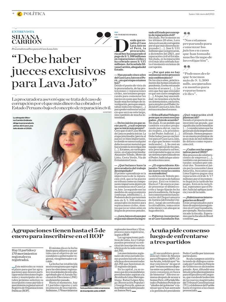 Diario El Comercio Lima Peru | PDF | Perú | Gobierno