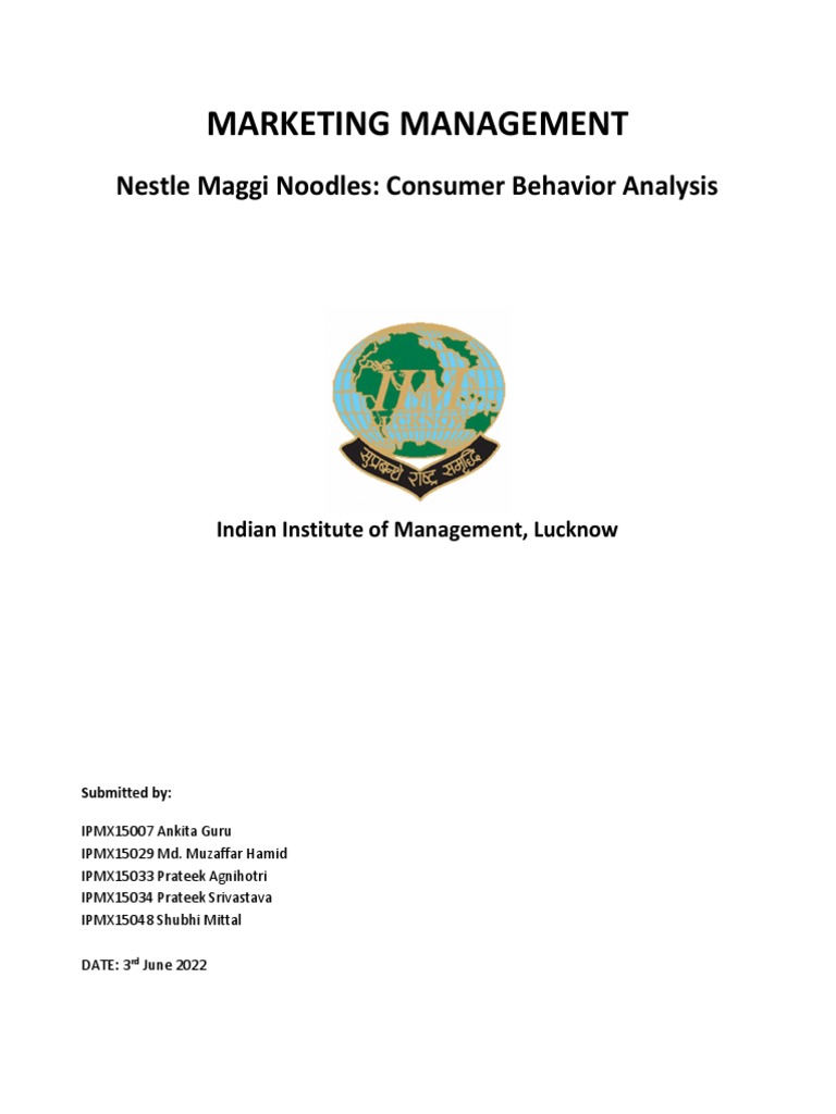 Maggi Case Study Consumer Behaviour | Download Free PDF | Consumer ...