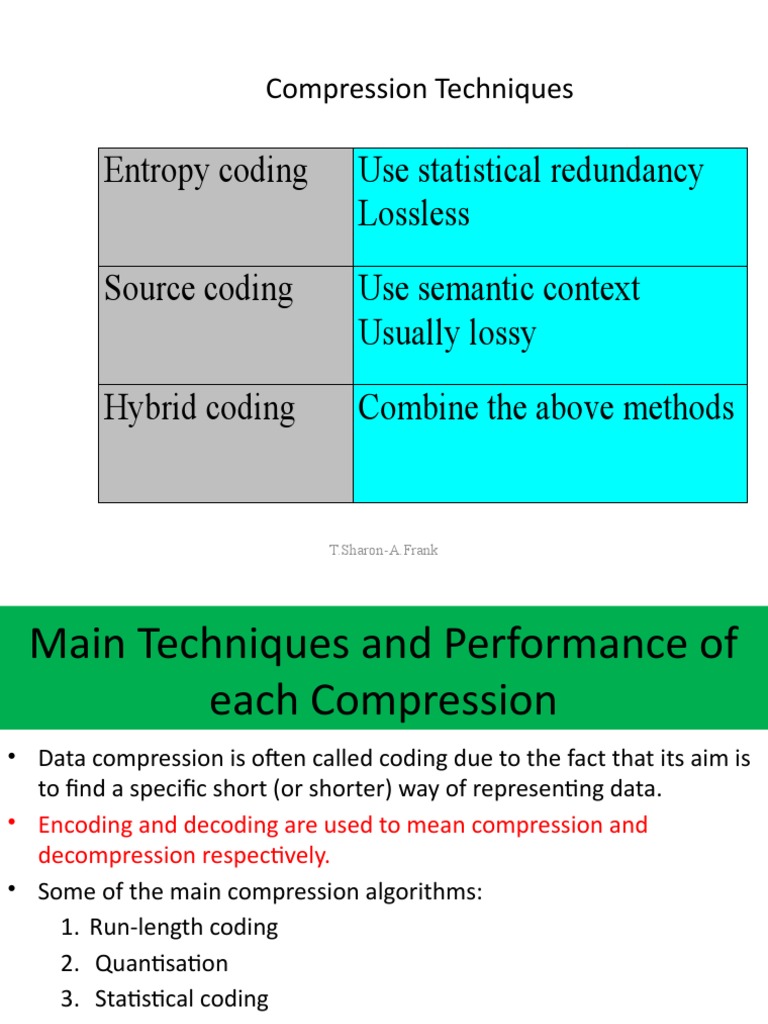 Main Techniques and Performance of Each Compression | PDF | Data Compression | Code