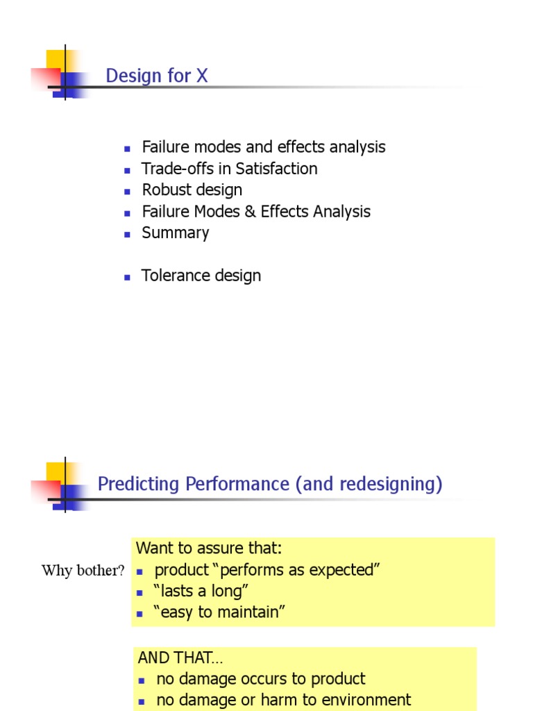 A Comprehensive Overview of Design for X Concepts Including Failure Modes and Effects Analysis ...