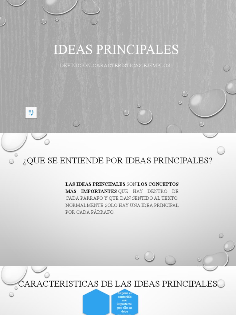 Ideas Principales: Definición y Ejemplos | PDF | Prometeo