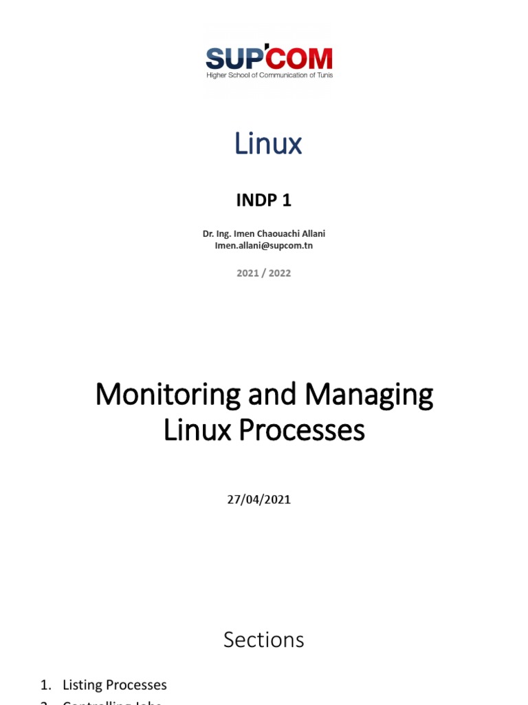 Monitoring And Managing Linux Processes Pdf Process Computing Computer Science