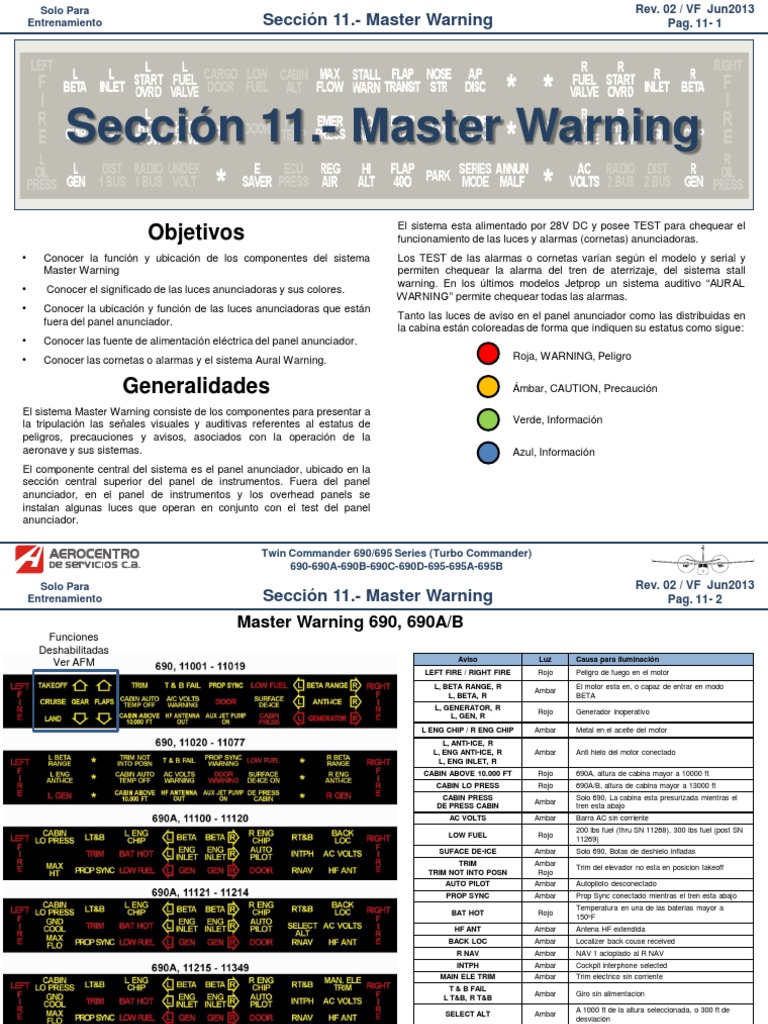11 Master Warning | PDF | Transporte | Vuelo