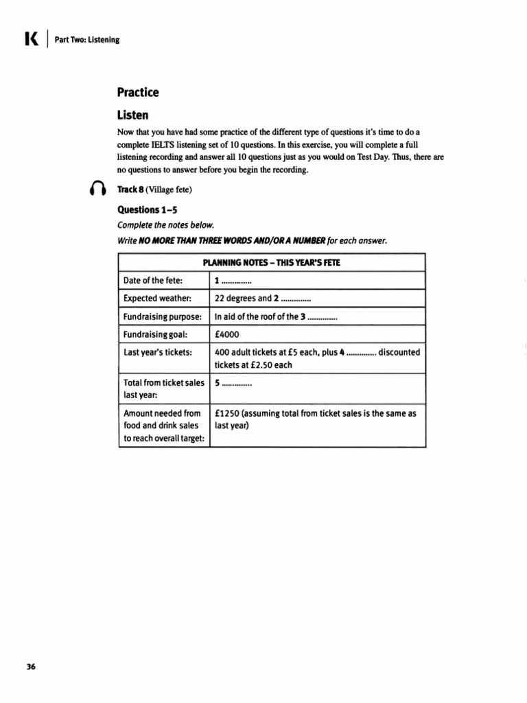 Listening - Note Completion - Multiple Choice - Maps Diagram Labelling ...