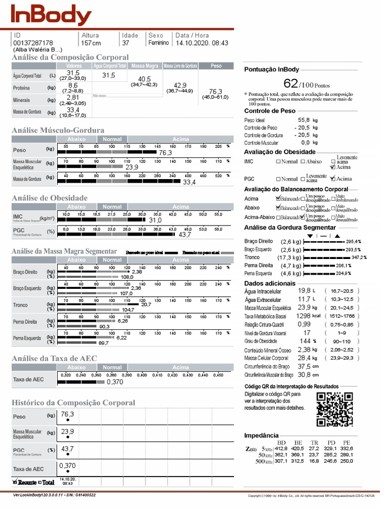 Analyse de la bioimpédance corporelle | PDF