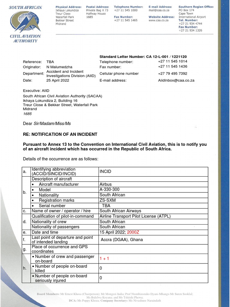 Airbus A330-300 Incident Report | PDF | Aircraft | Aviation