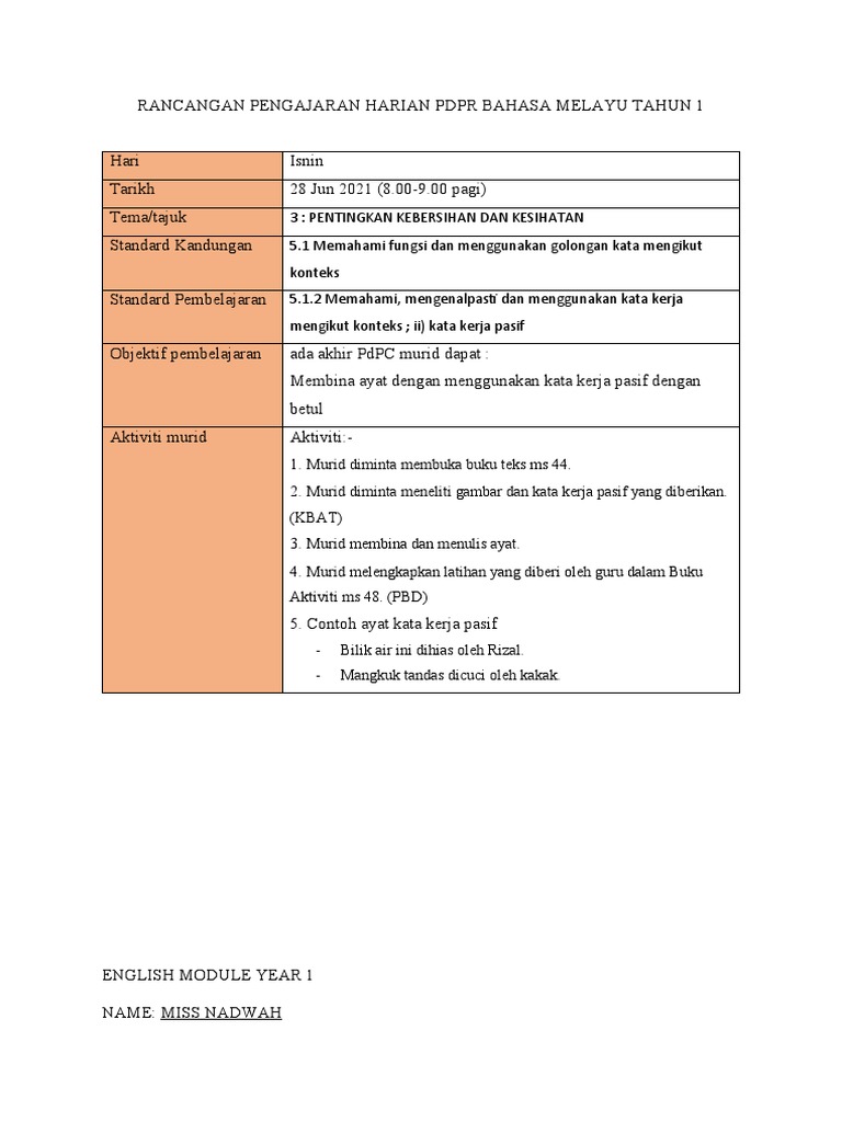 Tapak RPH PDPR | PDF | Worksheet | Communication