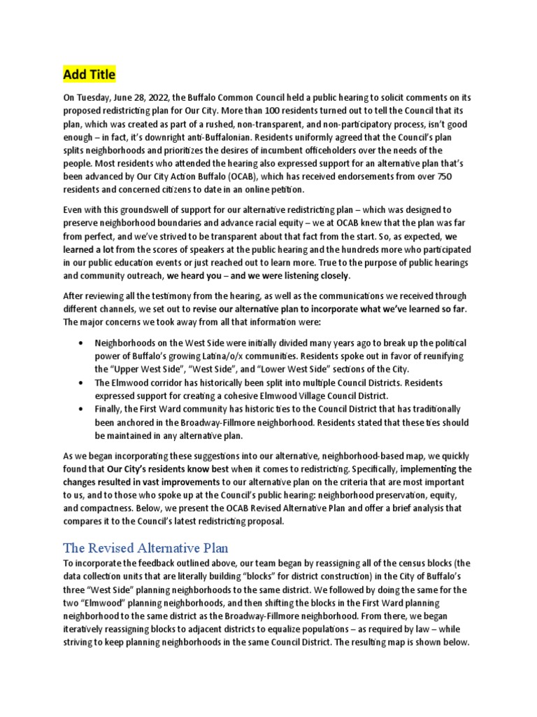 Revised Alternative Proposal - 4 July 2022 | PDF | Area | United States ...