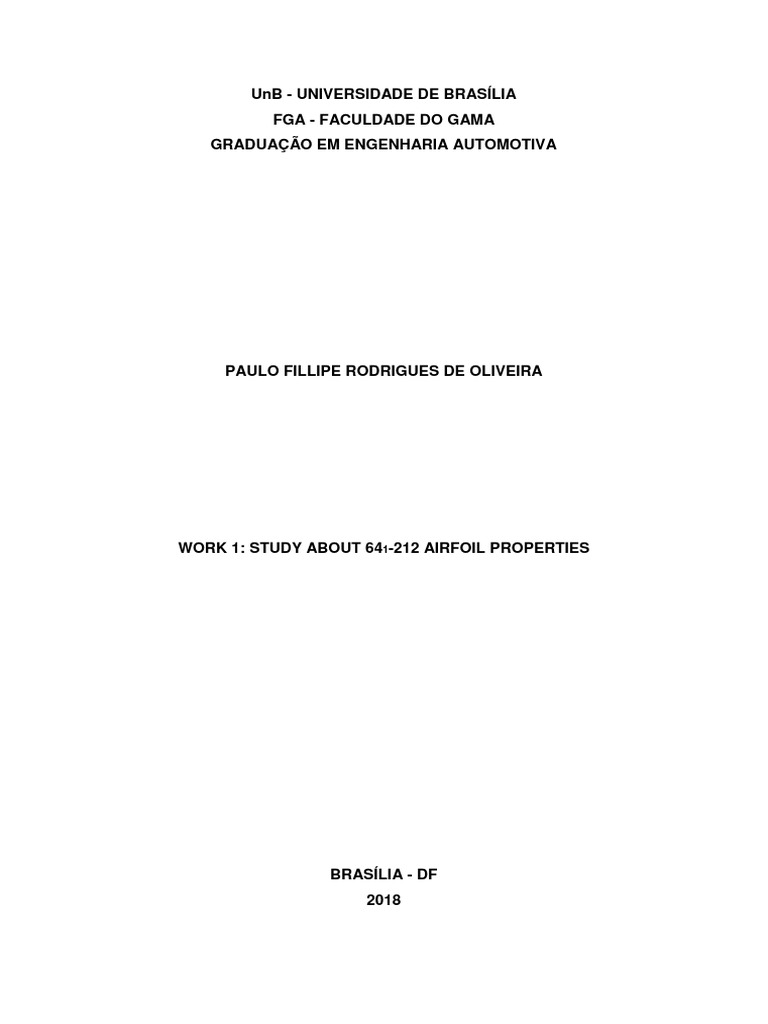STUDY ABOUT 641-212 AIRFOIL PROPERTIES - Fillipe Oliveira | PDF ...
