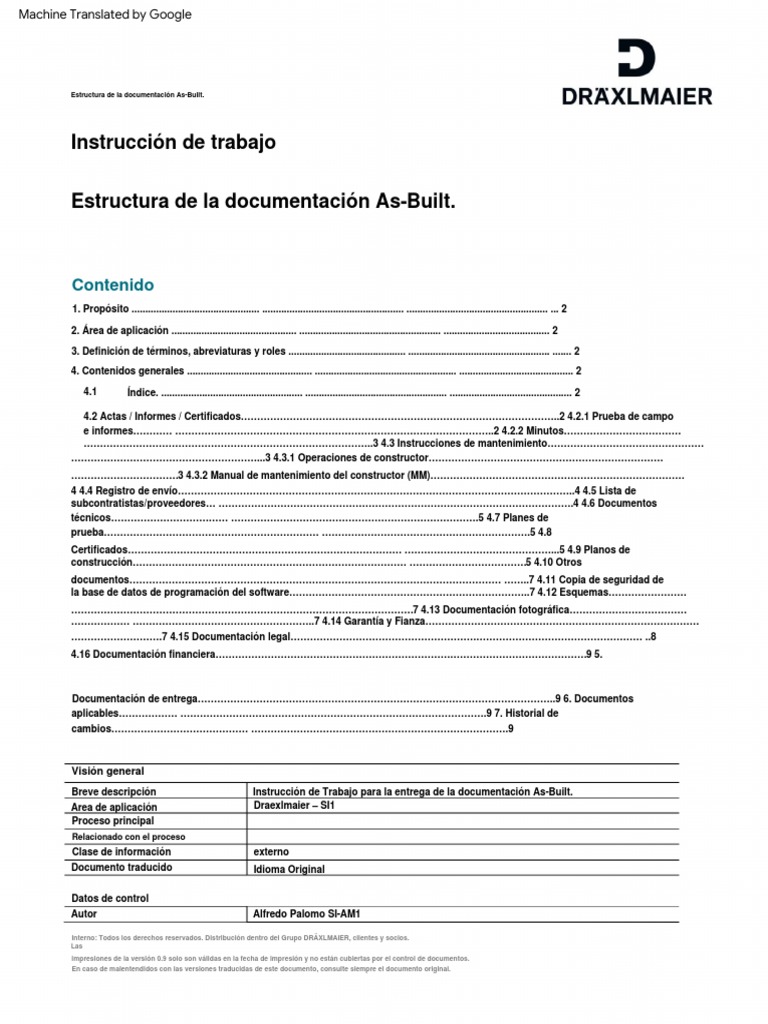 Anexo. STD As Built Documentation - DRX - V0.09 | PDF | Software | Póliza de seguros