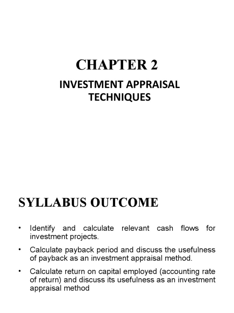 Investment Appraisal Methods Guide | PDF | Internal Rate Of Return ...