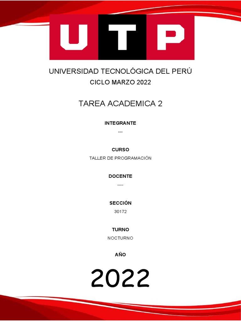 Tarea Academica 2 de Taller de Programacion | PDF | Java (lenguaje de programación) | máquina ...