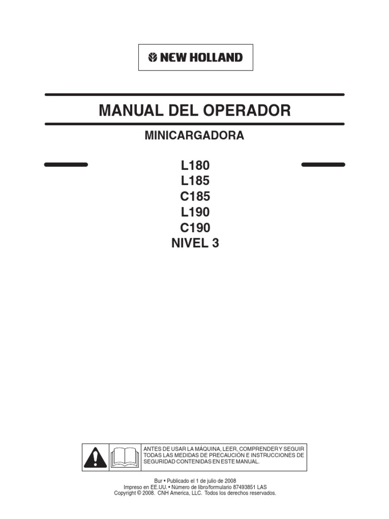 L190 - L185 - L180 Manual de Operador | PDF | Ascensor | Color